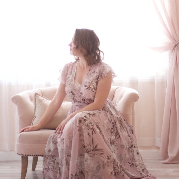 Kate And Lily | Dresses | Kate And Lily Floral Chiffon Maxi Dress ...